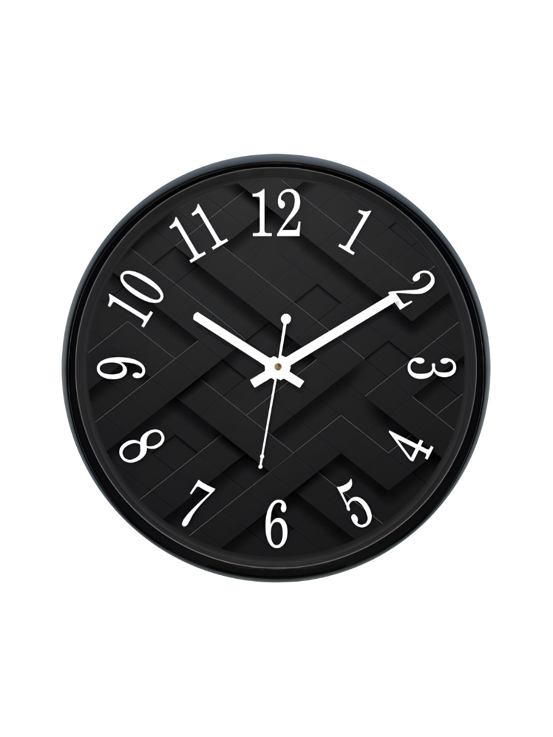 Buy Aura Black & White Textured Analogue Wall Clock - Clocks for Unisex ...