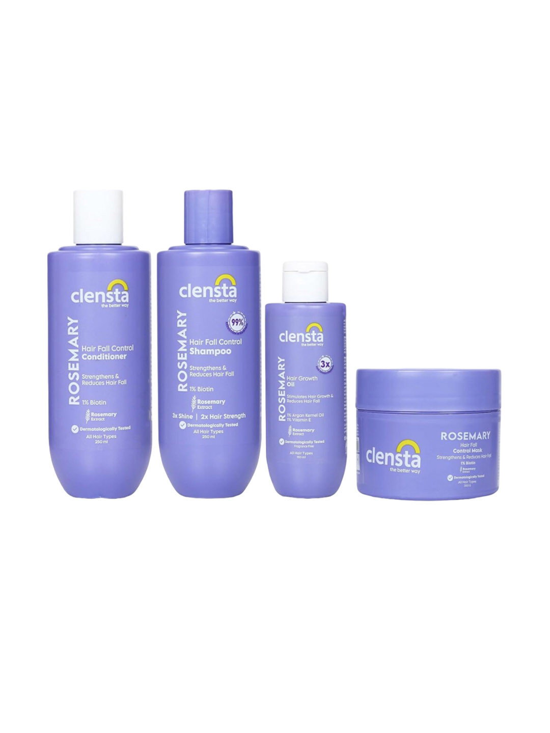 Buy Clensta Rosemary Shampoo 250ml Hair Oil 150ml Conditioner 250ml ...