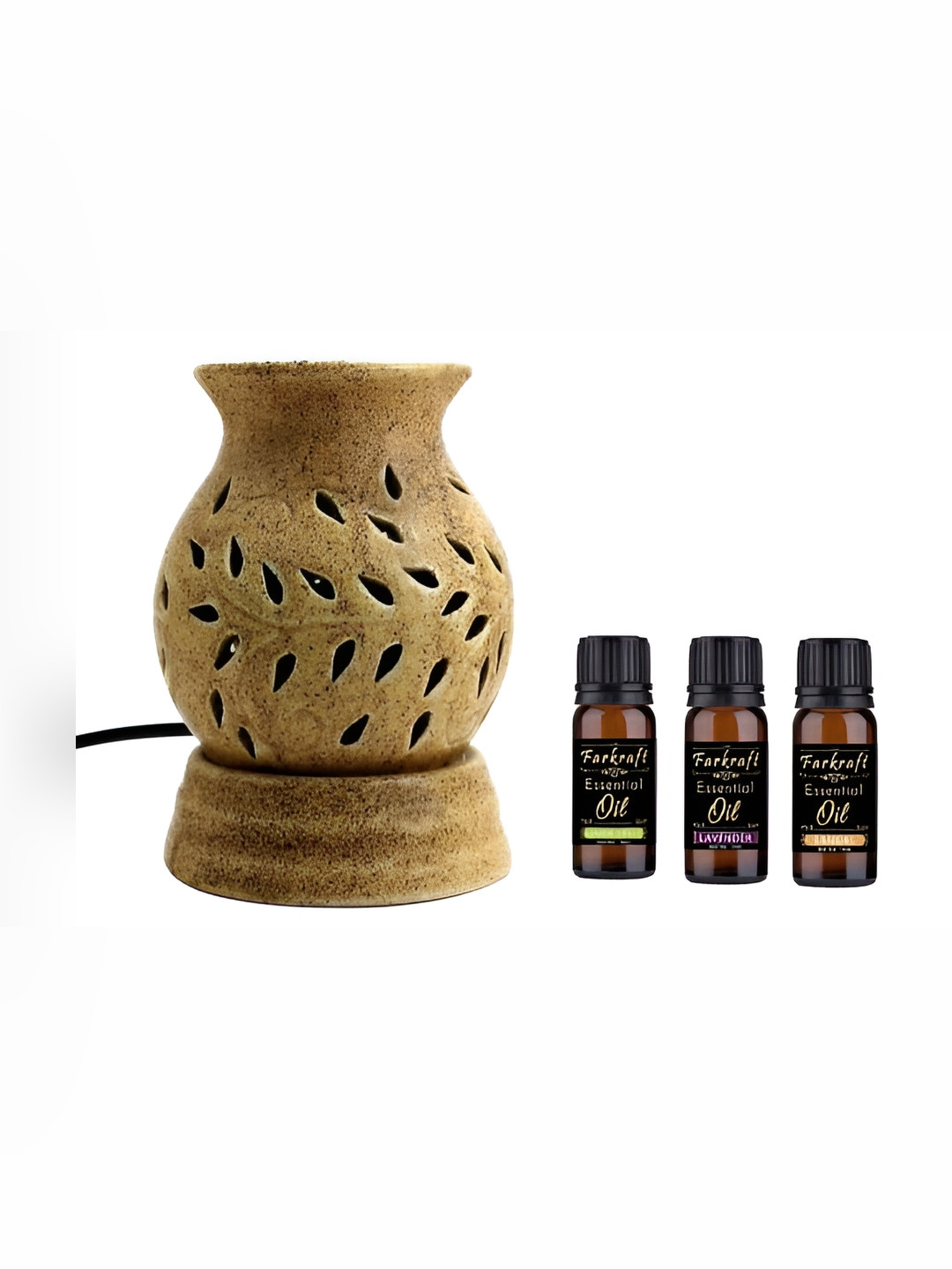 Buy Farkraft Beige Ceramic Electric Aroma Oil Diffuser & Fragrance ...