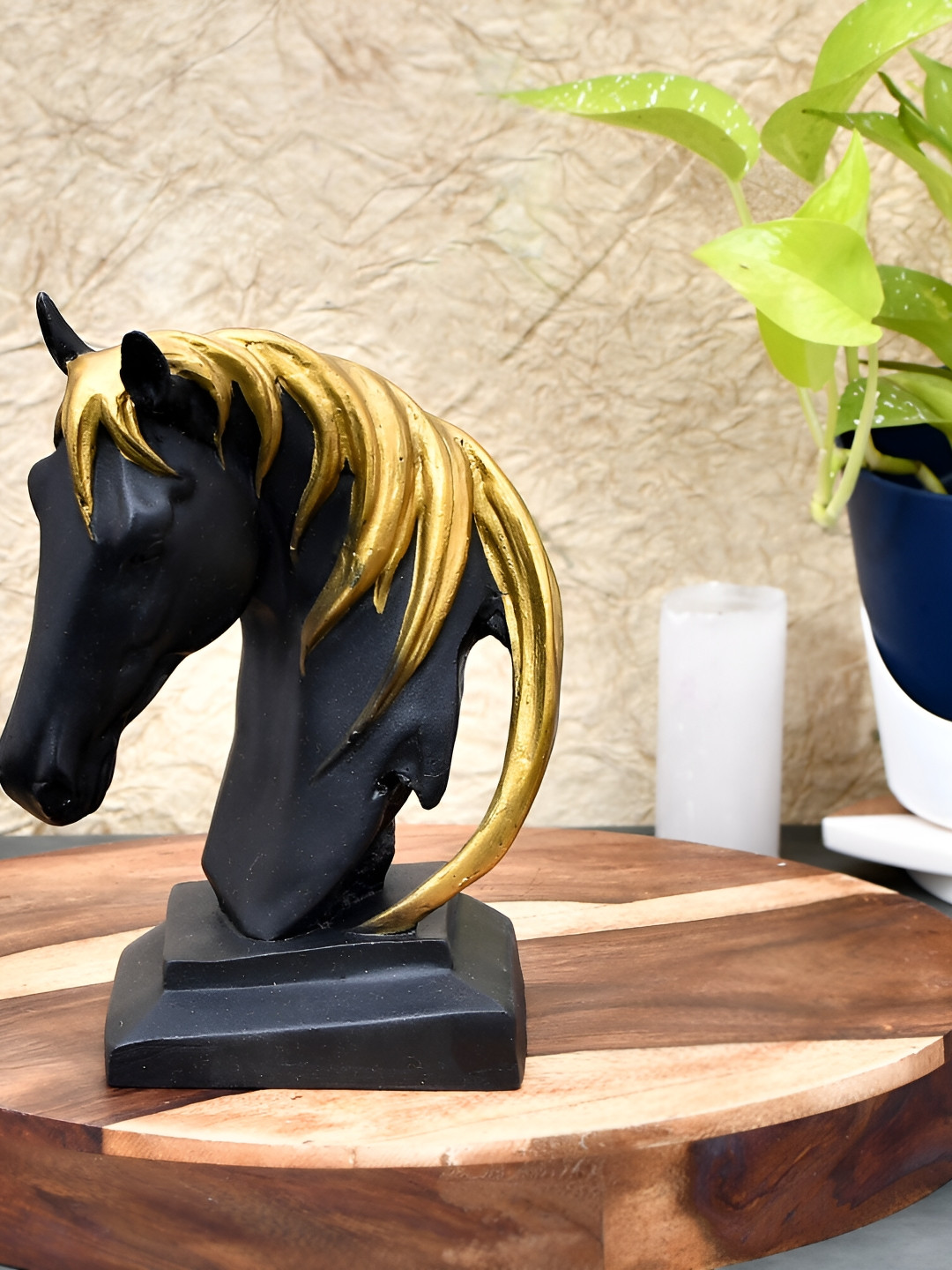 Buy Craft Junction Black & Gold Toned Polyresin Birds And Animals Small ...