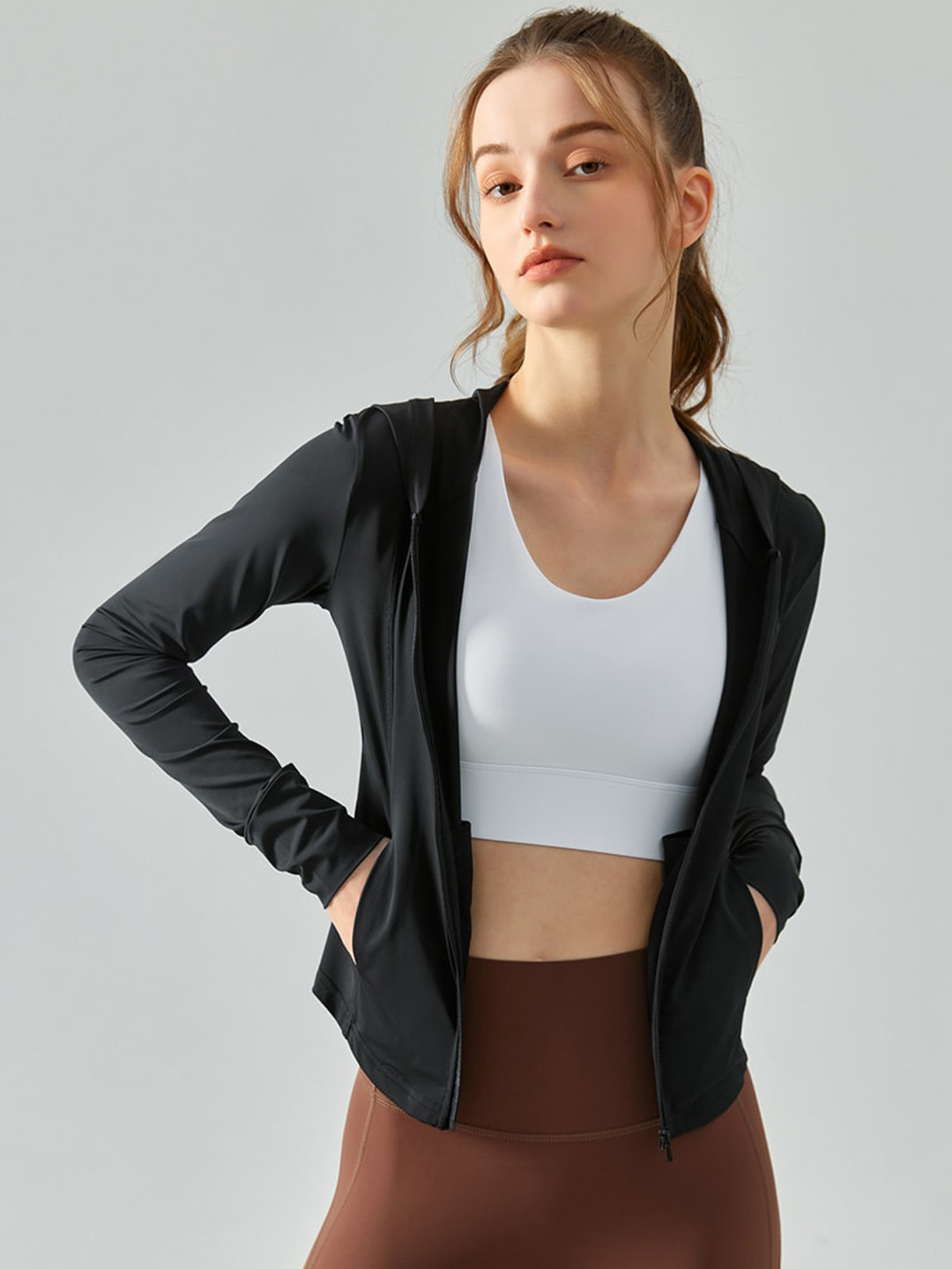 Buy JC Collection Lightweight Hooded Crop Sporty Jacket - Jackets for ...