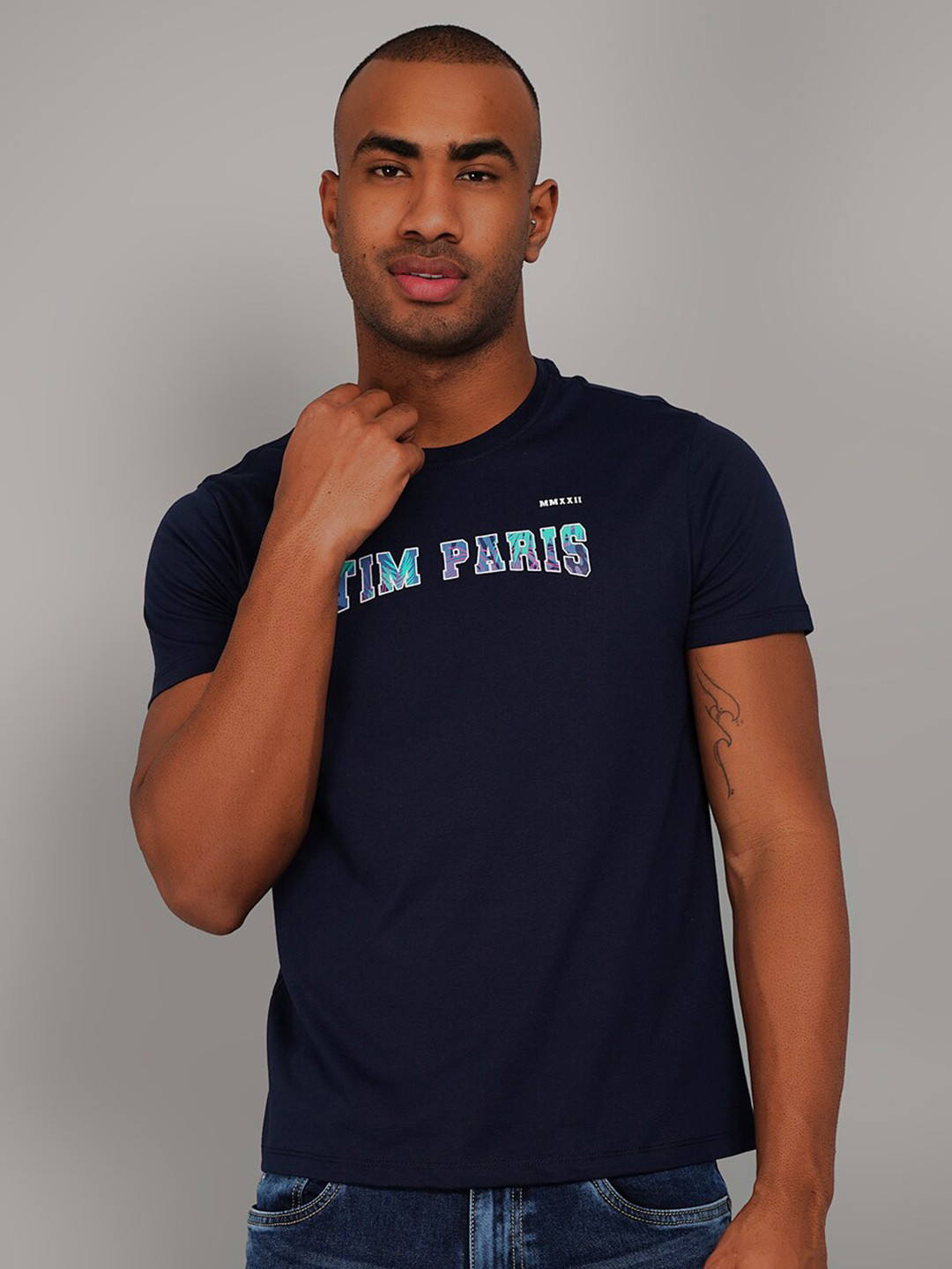Buy TIM PARIS Typography Printed Cotton Regular Fit T Shirt - Tshirts ...