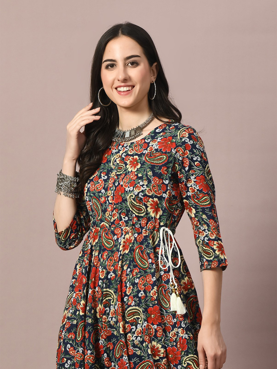Buy GLOWWORLD Floral Printed A Line Kurta - Kurtas for Women 29194772 ...