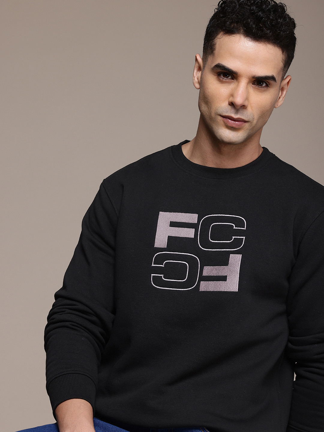 Buy French Connection Brand Logo Embroidered Sweatshirt - Sweatshirts ...