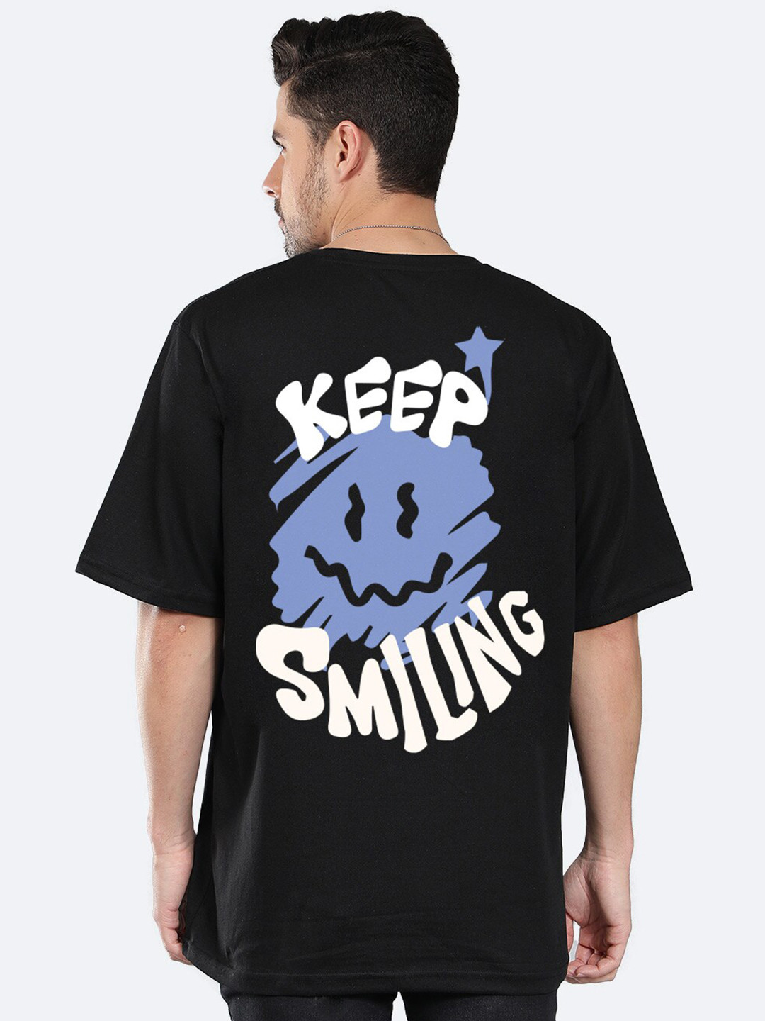 Buy Mad Over Print Typography Printed Drop Shoulder Sleeves Oversized T ...