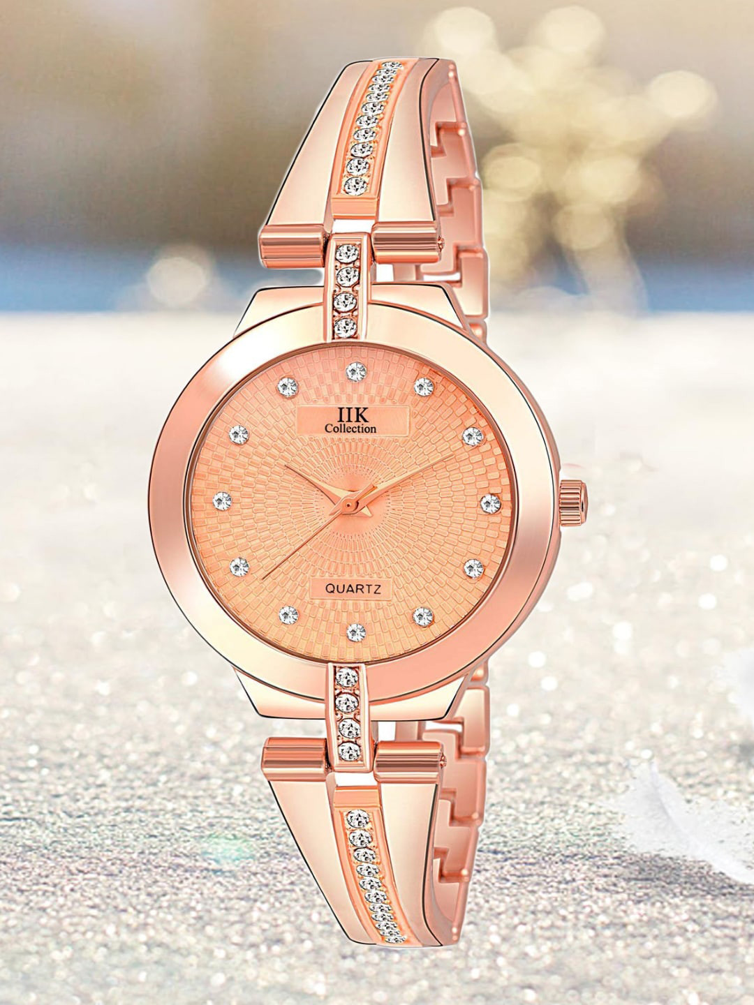 Buy IIK COLLECTION Women Round Bracelet Style Straps Analogue Watch ...