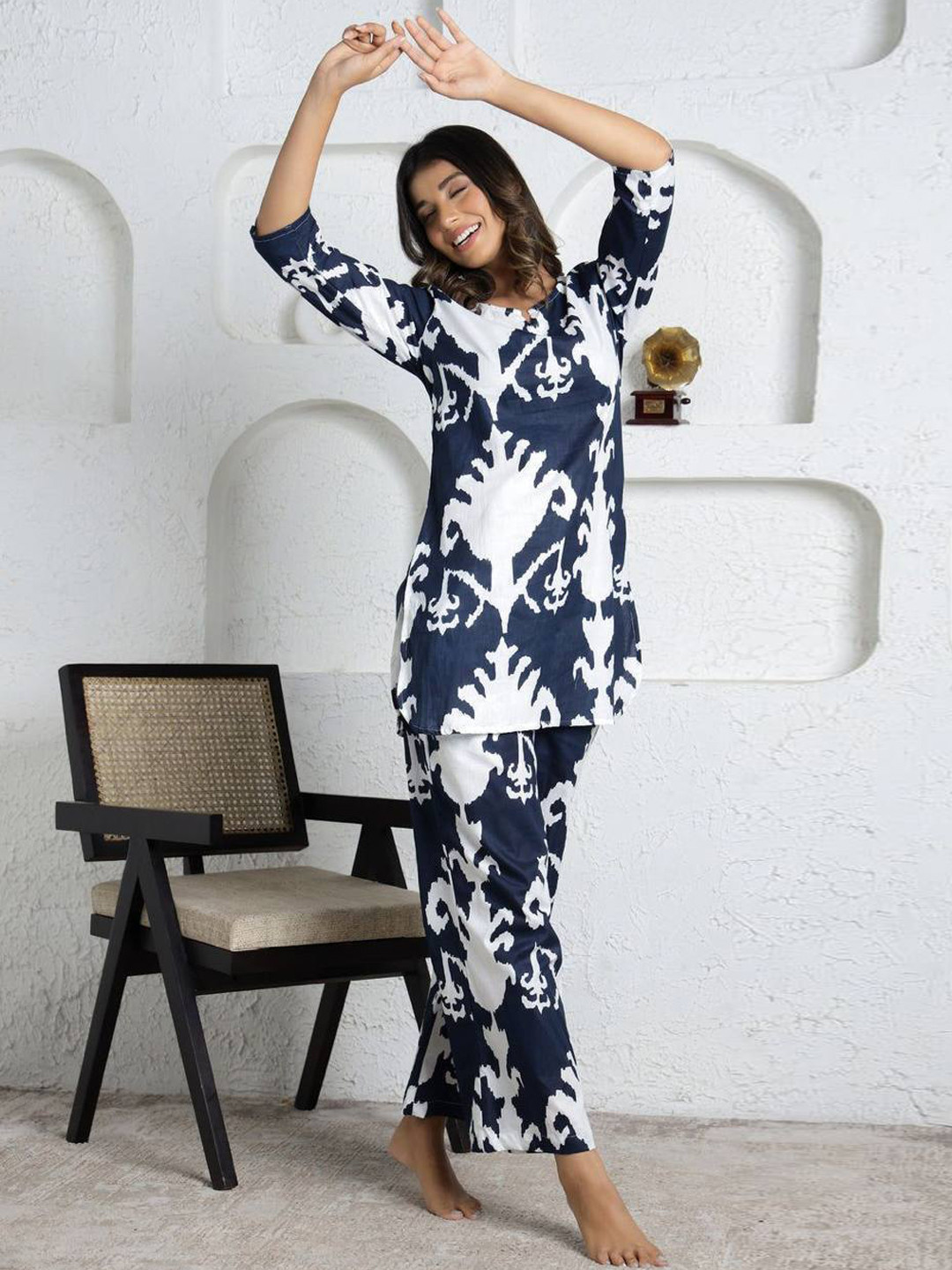 Buy SWAADHI Printed Pure Cotton Top And Trouser Co Ords - Co Ords for Women 29207960 | Myntra