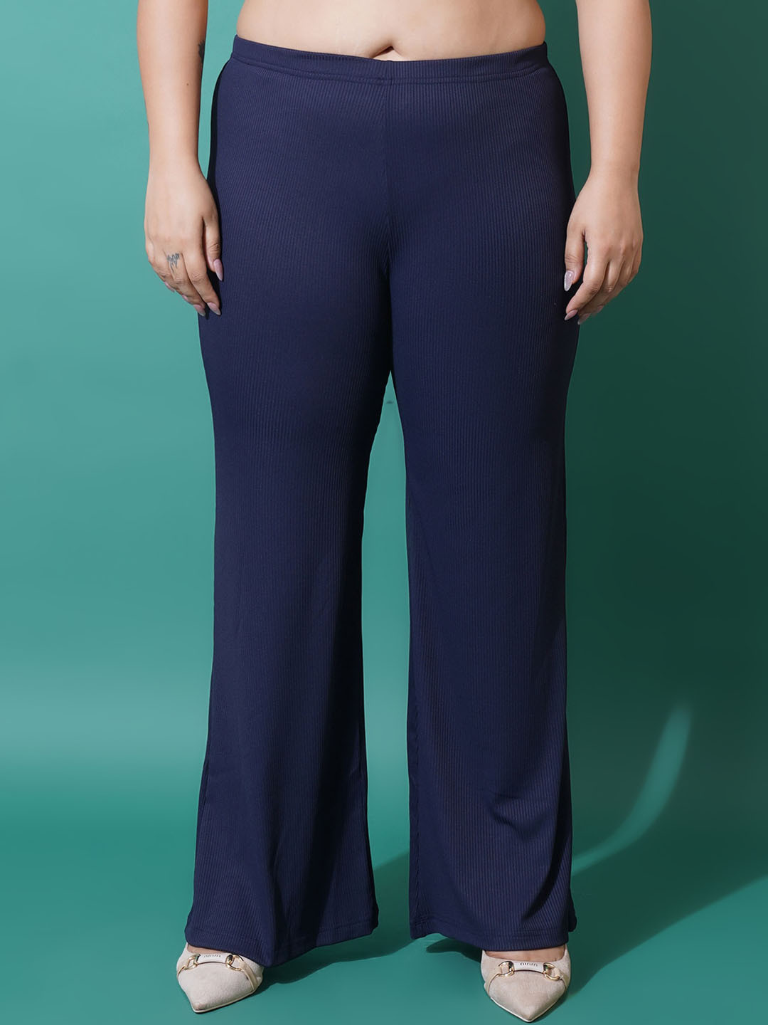 Buy U&F Beyond Women Plus Size Original Slim Fit Parallel Trouser ...