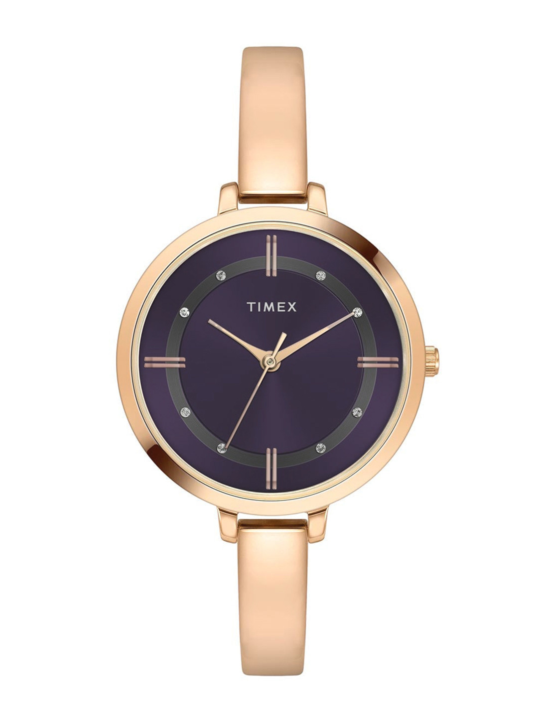 Buy Timex Women Brass Embellished Dial & Bracelet Style Straps Analogue ...