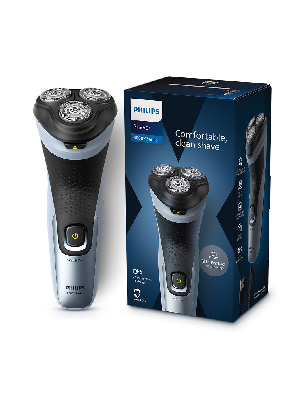 Buy Philips X3063/03 4D Flex Heads With ComfortCut Blades Shaver ...