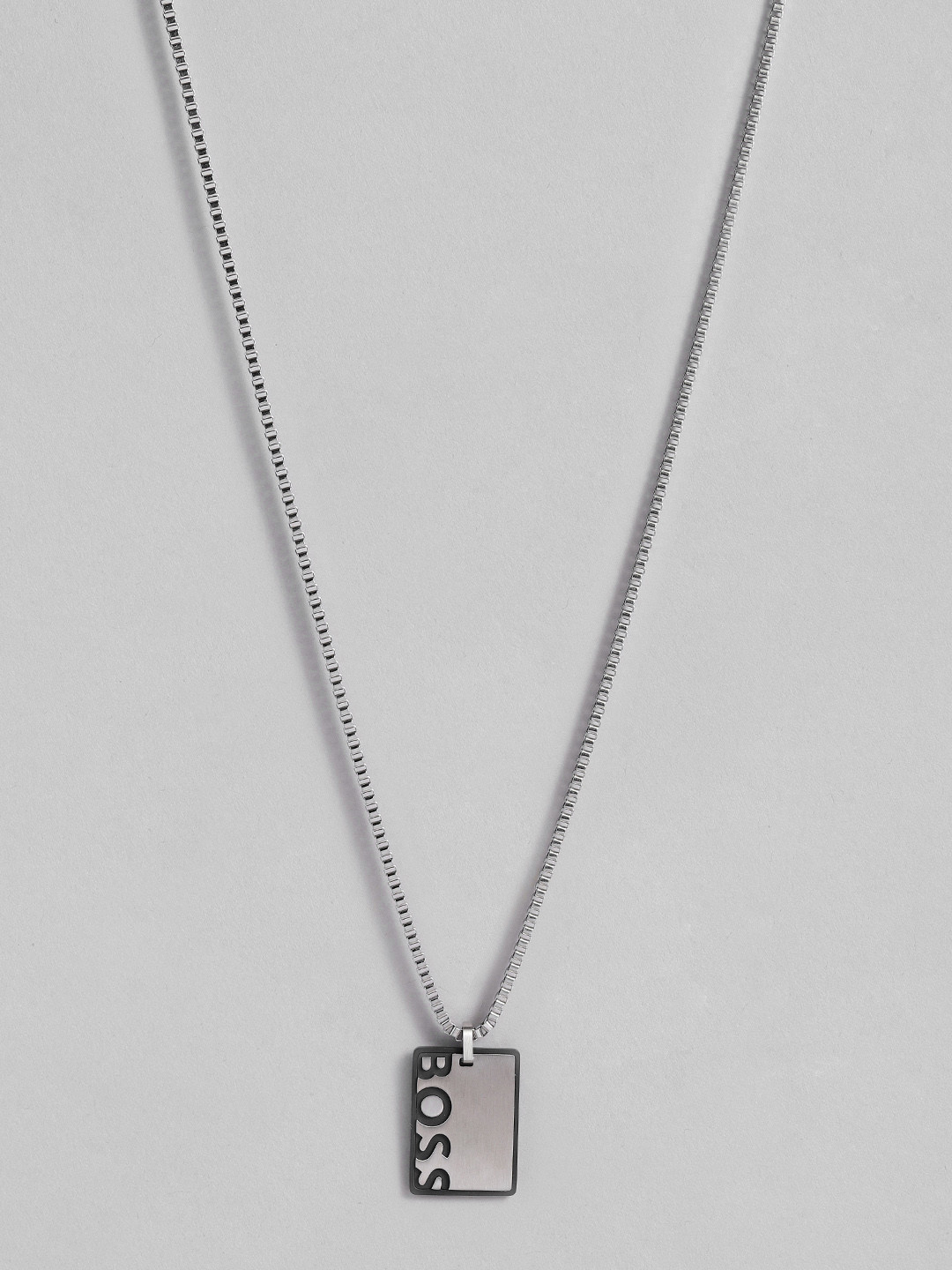 Buy BOSS Id Brass Plated Square Design Pendant With Chain - Pendant for ...