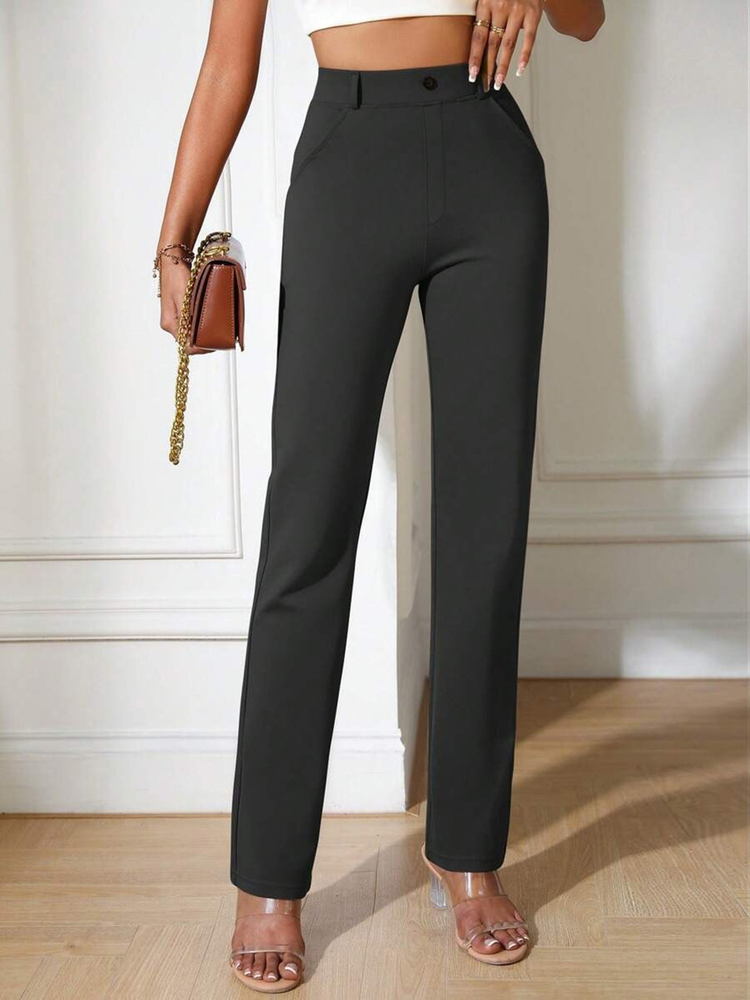 Buy Stylecast X Slyck Women Comfort Wrinkle Free Regular Trouser ...