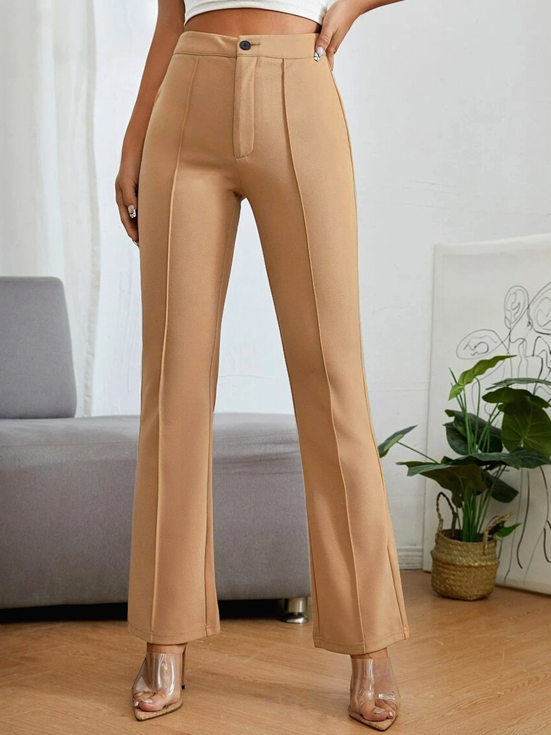 Buy Stylecast X Slyck Women Comfort Wrinkle Free Bootcut Trouser ...