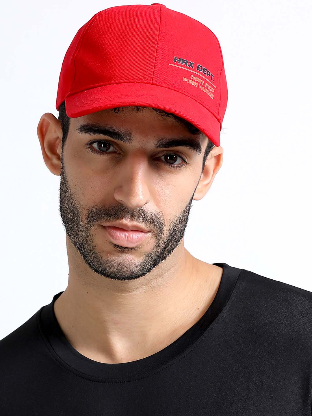 Buy HRX By Hrithik Roshan Unisex Red Embroidered Cotton Baseball Cap ...