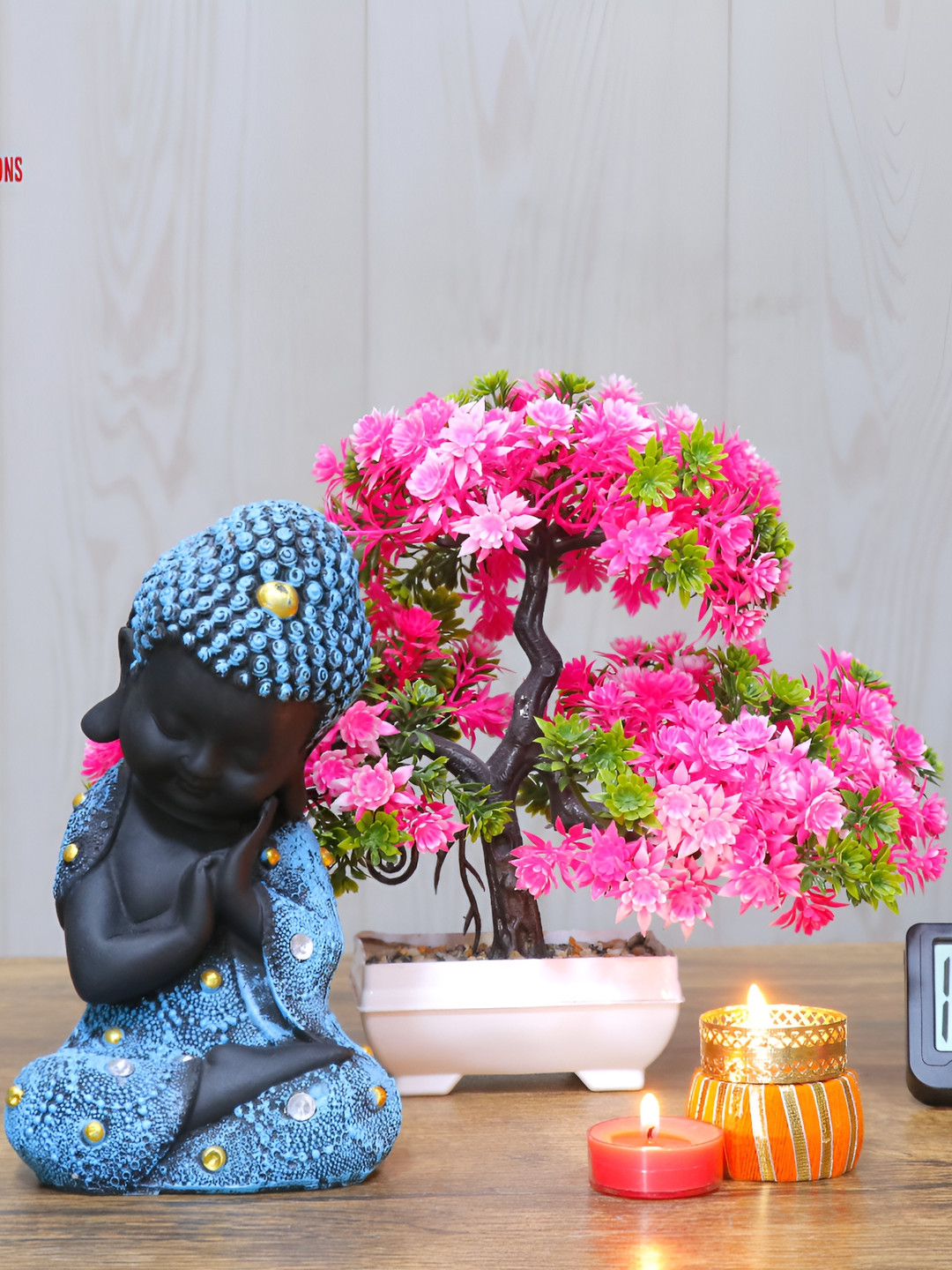 Buy GW CREATIONS Blue & Black Buddha Figurine Small Showpiece ...