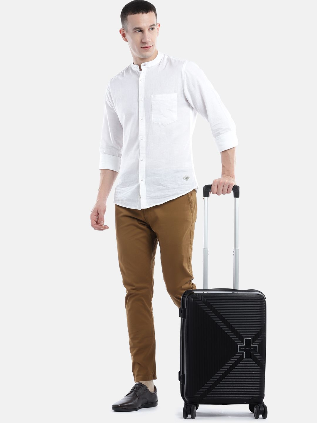 Buy Swiss Military Maze Medium Trolley Suitcase 82 L - Trolley Bag for ...