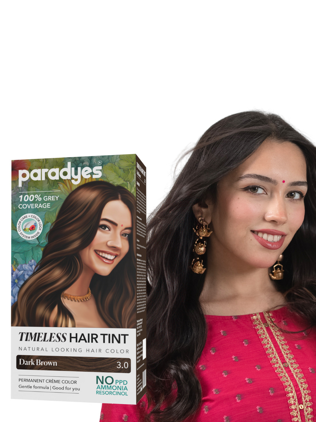 Buy Paradyes Timeless Grey Coverage Permanent Creme Hair Colour 120 G ...