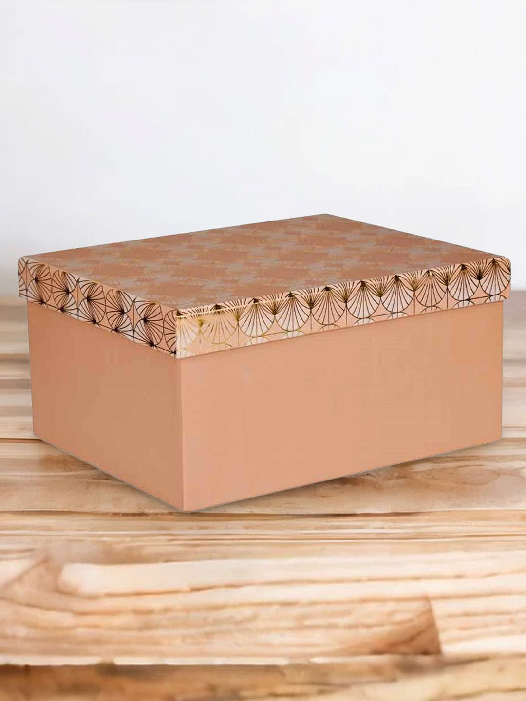 Buy Athome By Nilkamal Peach Coloured Printed Gift & Packing Box ...