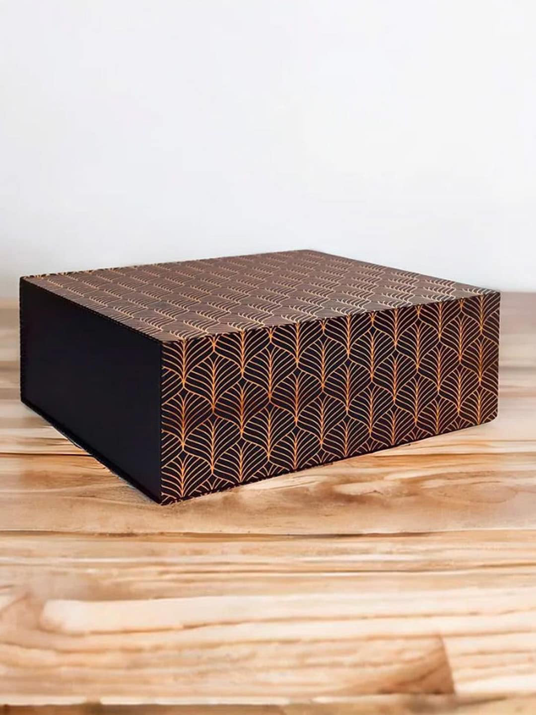 Buy Athome By Nilkamal Printed Navy Blue Cardboard Gift And Packing Box ...