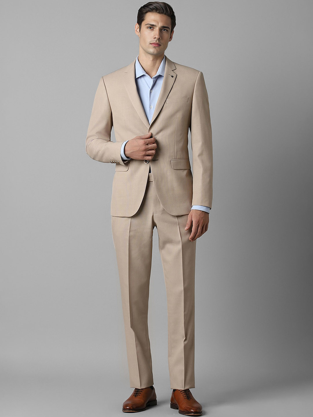 Buy Louis Philippe Single Breasted Slim Fit 4 Piece Formal Suit - Suits ...