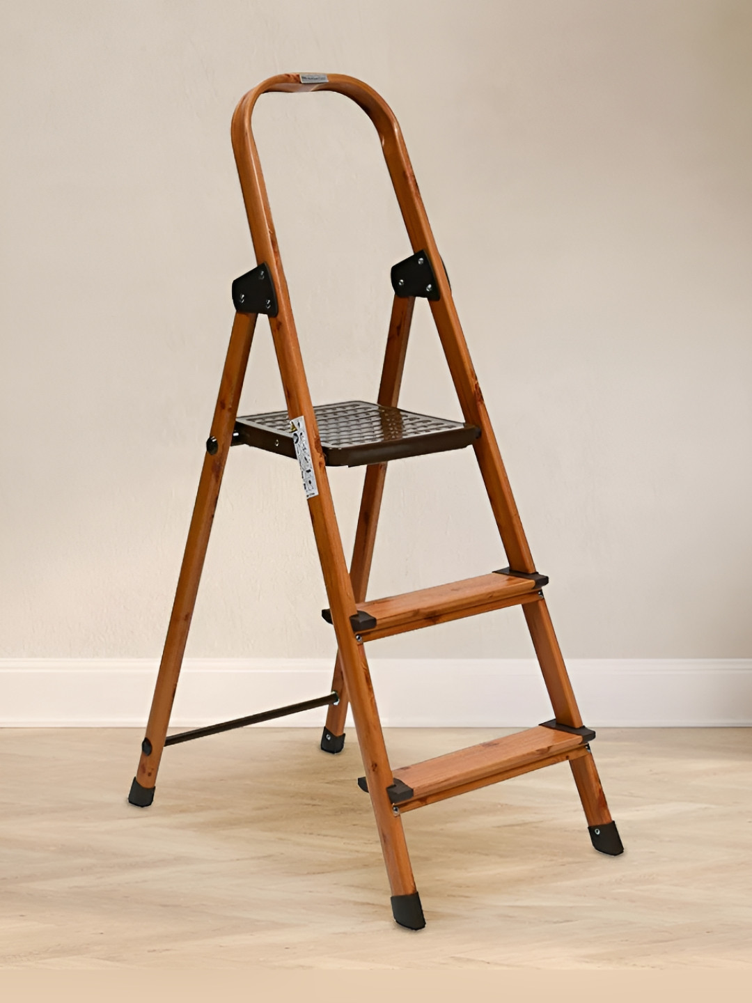Buy Athome By Nilkamal 3 Steps Wooden Finished Foldable Aluminium ...