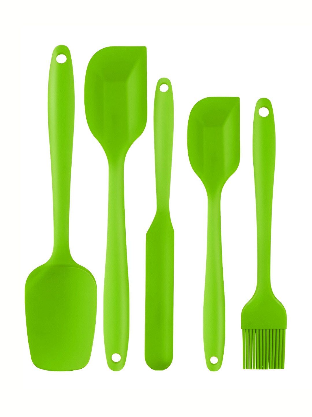 Buy P Plus International 5 Pcs Green Non Stick Silicone Spatula Set ...