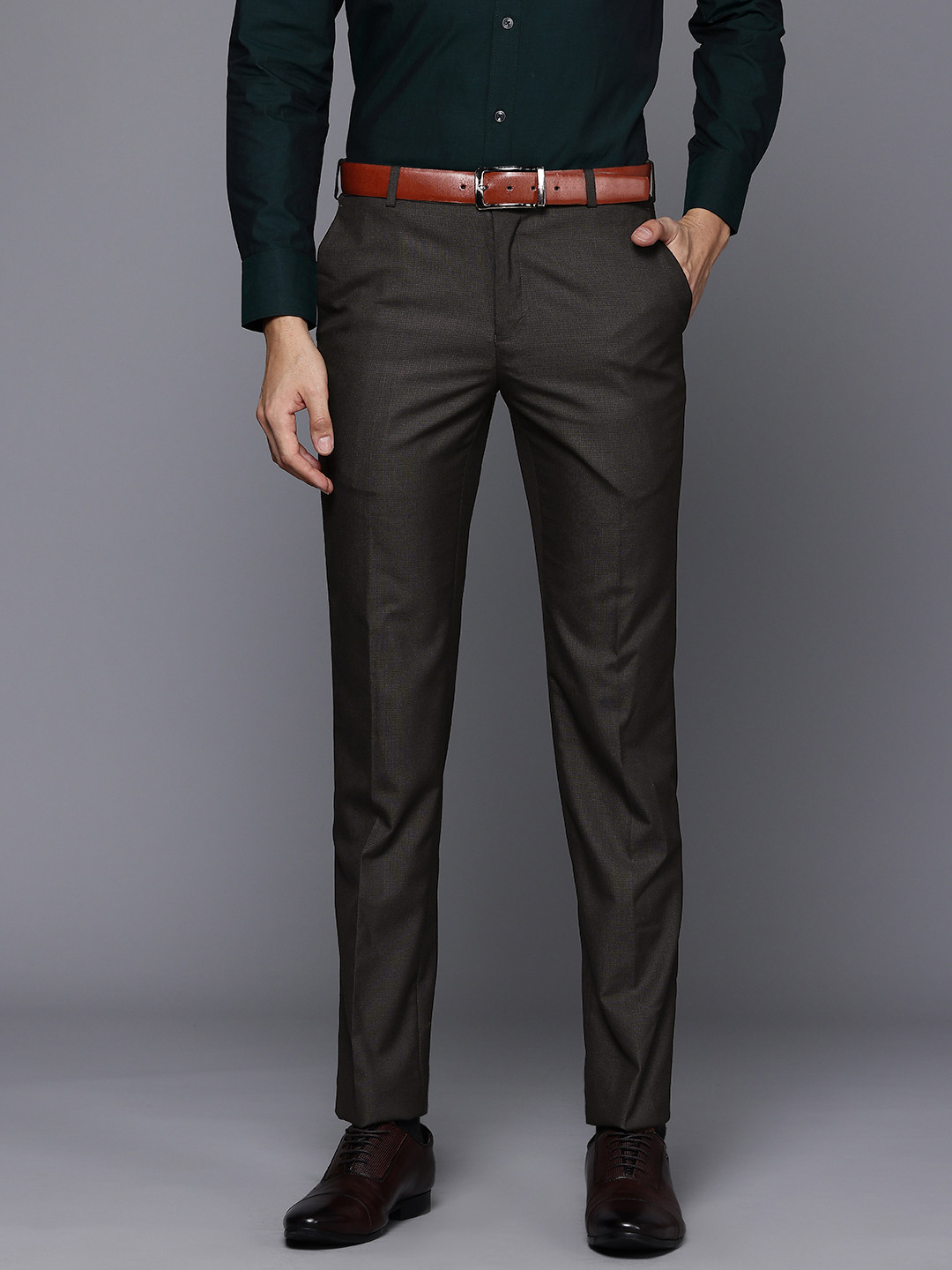 Buy Raymond Men Slim Fit Formal Trousers - Trousers for Men 29315174 ...