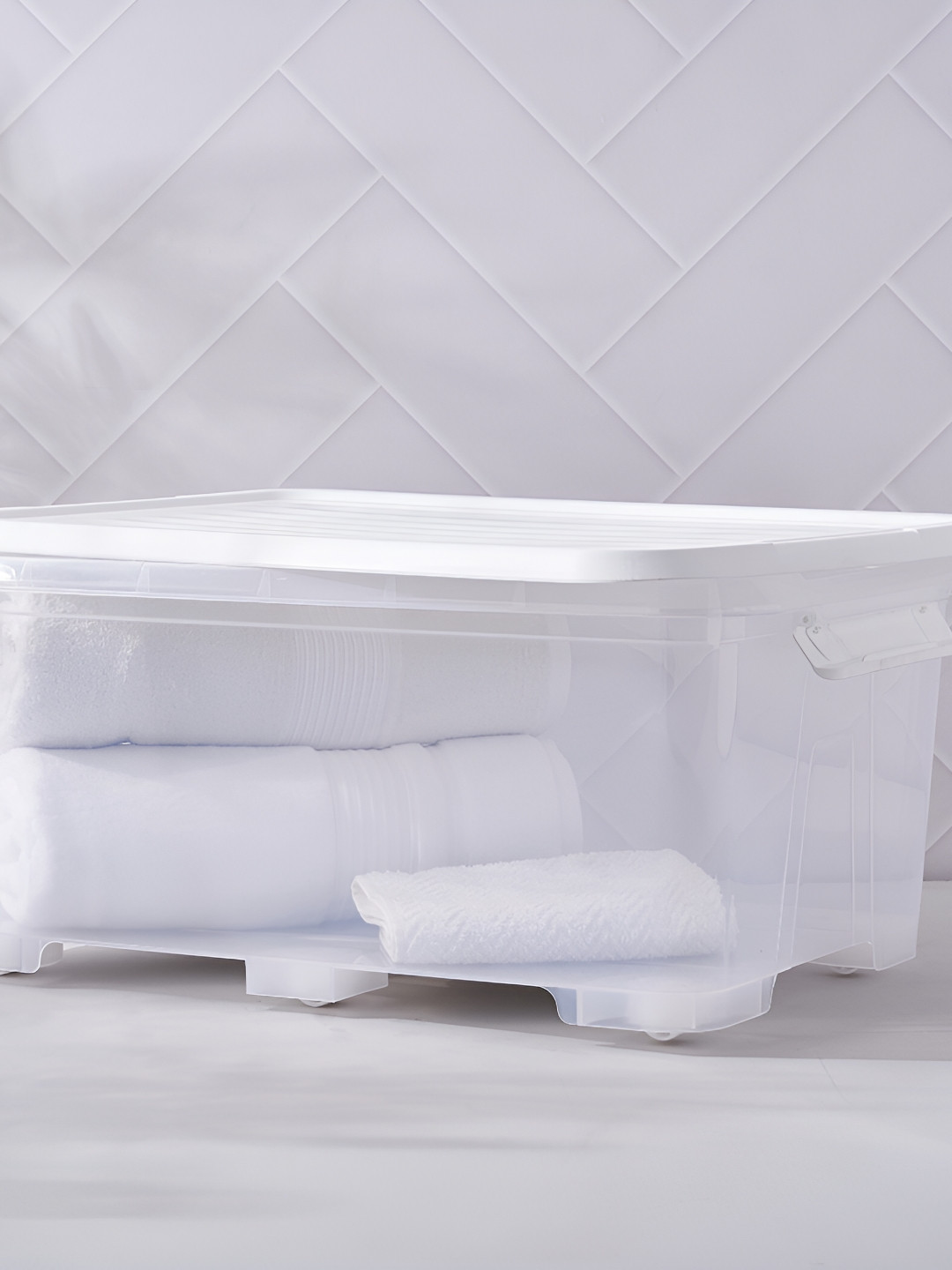 Buy Home Centre Omnia Secure Transparent & White Storage Box With Lid ...