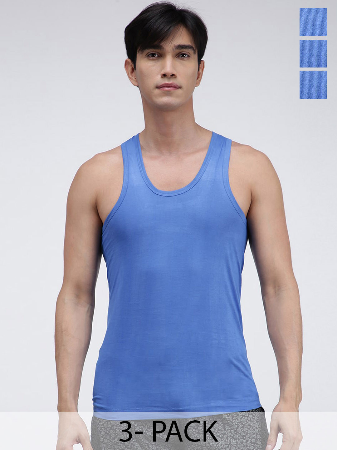 Buy AMUL COMFY Pack Of 3 Ultra Soft Pure Cotton Innerwear Vests ...