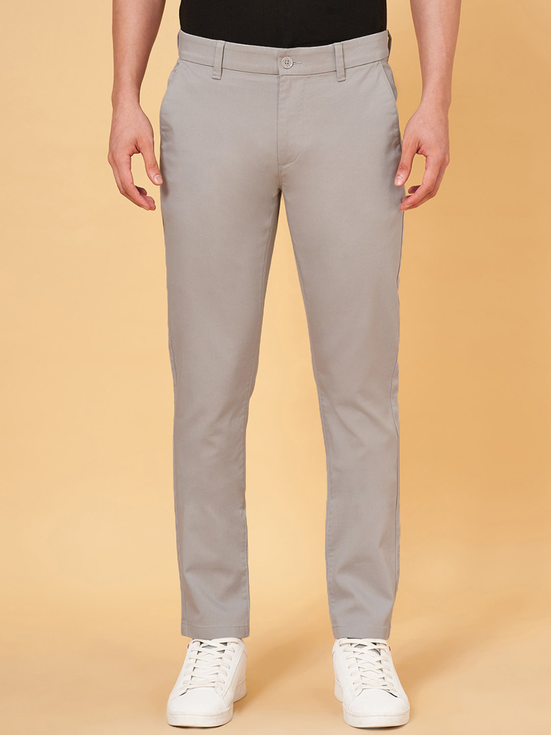 Buy BYFORD By Pantaloons Men Slim Fit Low Rise Chinos Trouser ...