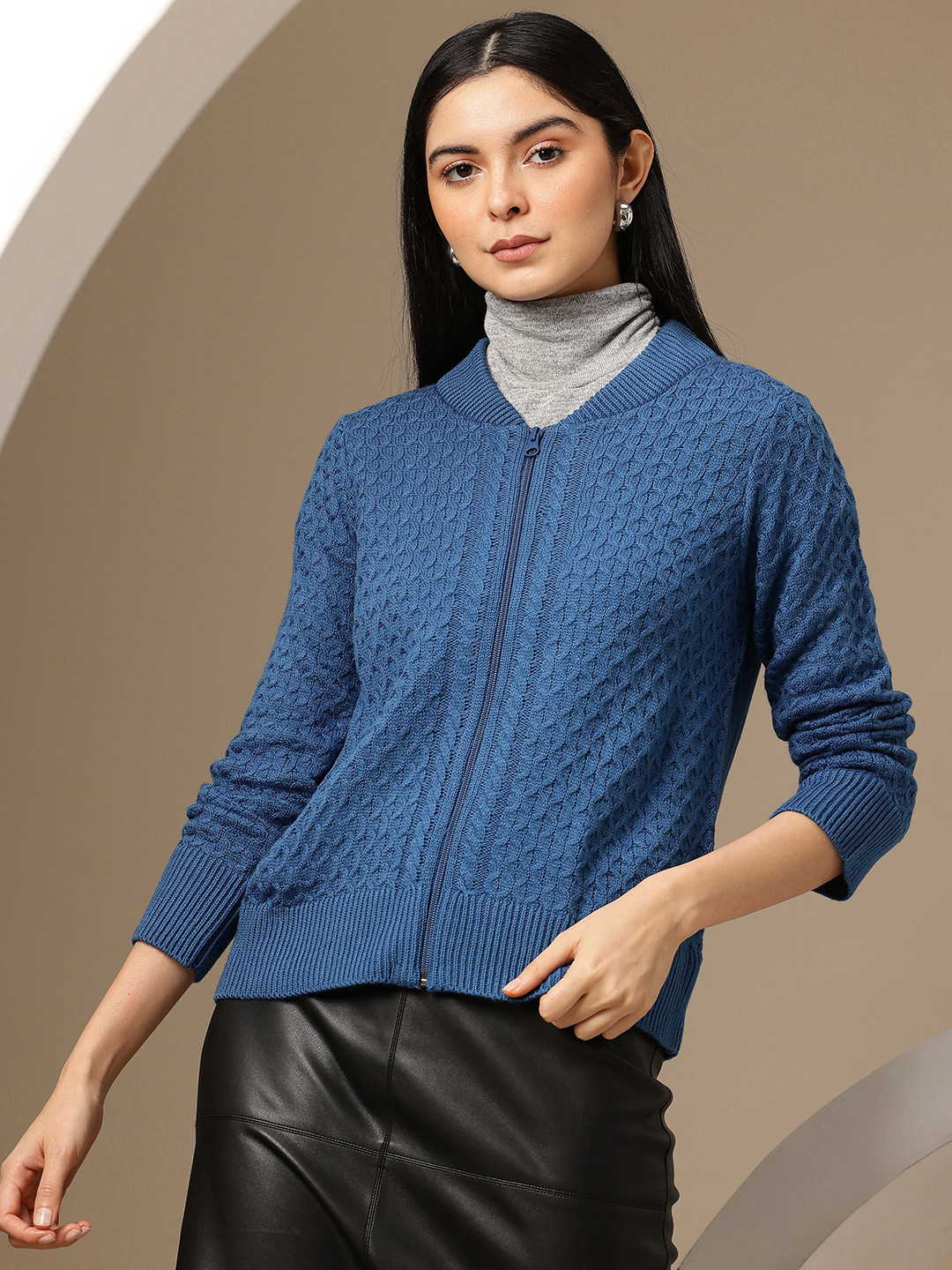 Buy Chemistry Self Designed Cable Knit Cardigan - Sweaters for Women ...