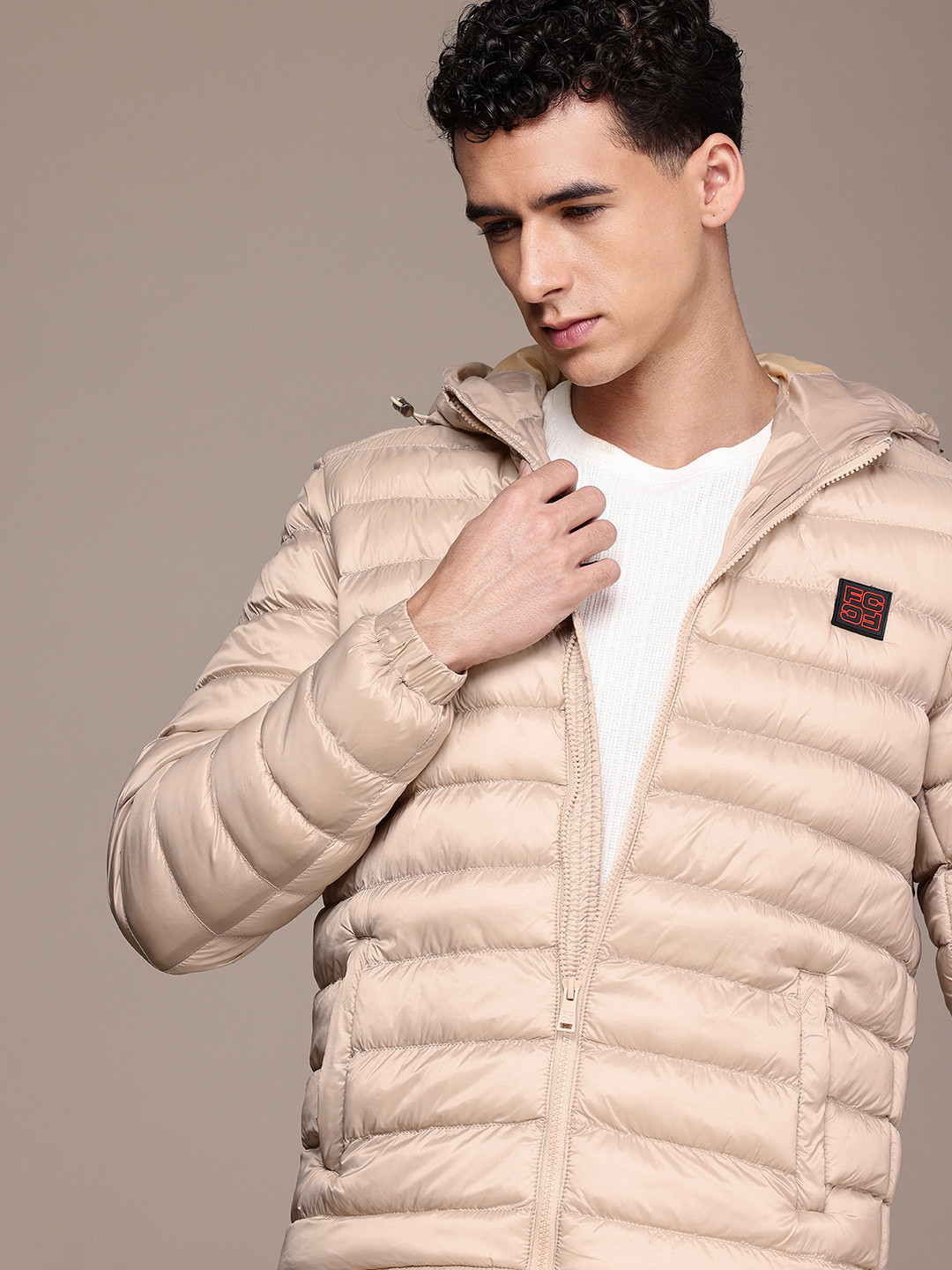 Buy French Connection Long Sleeves Hooded Puffer Jacket - Jackets for ...