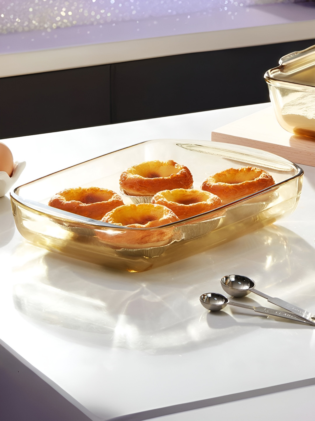 Buy UMAI Yellow Rectangle Shape Microwave Safe Baking Tray - Bakeware ...