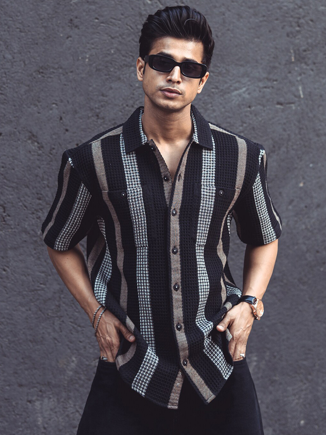 Buy Powerlook Men Oversized Checked Casual Shirt - Shirts for Men ...