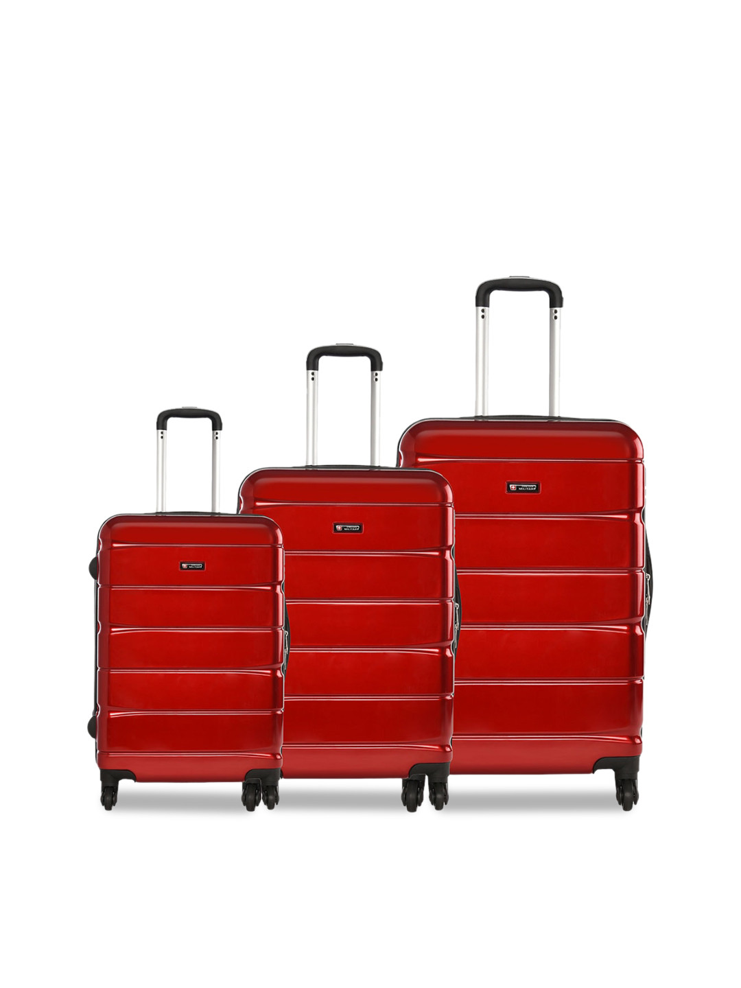 Buy SWISS MILITARY Jenny Set Of 3 Textured Hard Sided Trolley Bags ...