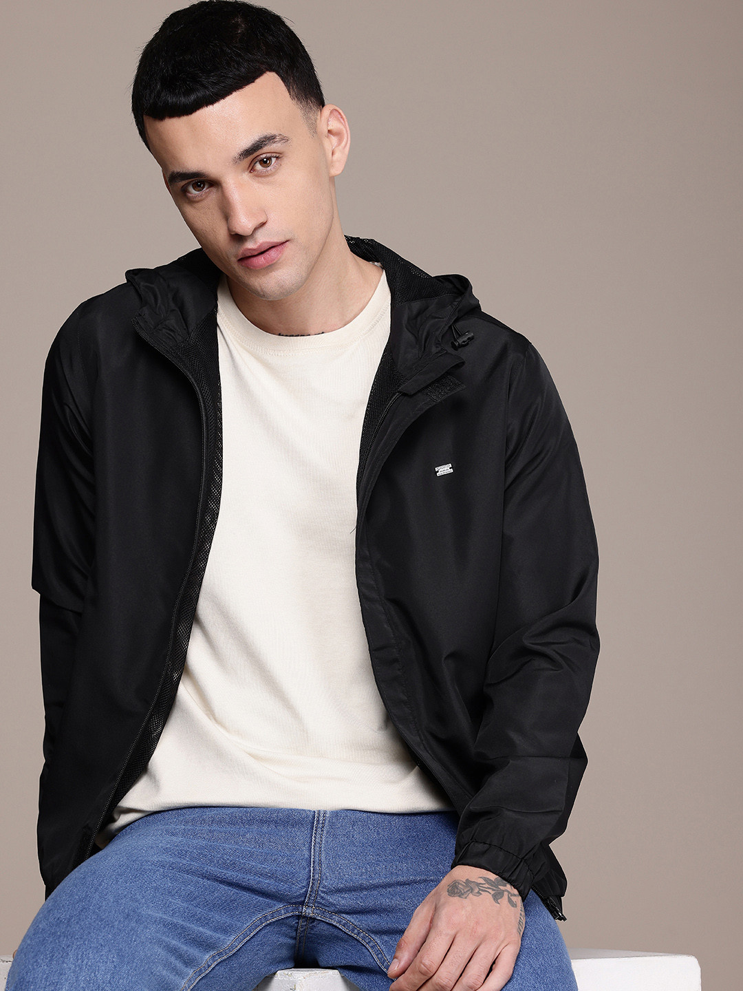 Buy The Roadster Life Co. Hooded Bomber Jacket - Jackets for Men ...