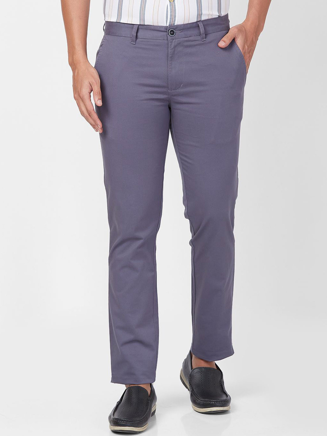 Buy Parx Tapered Fit Low Rise Cotton Chinos Trousers - Trousers for Men ...