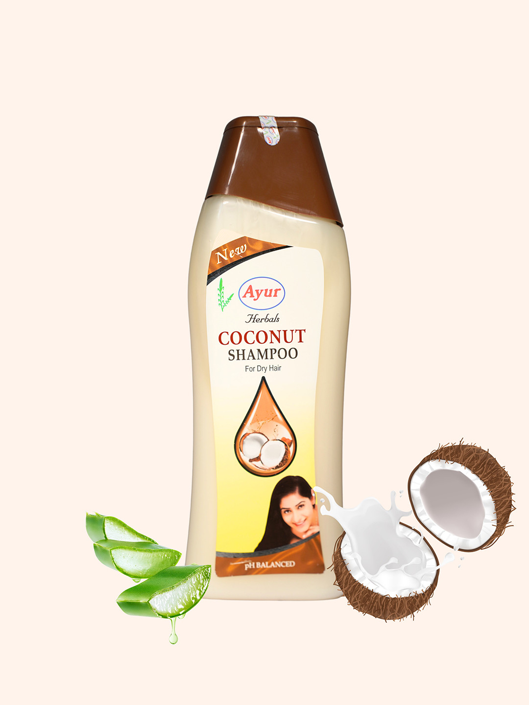Buy AYUR HERBALS Coconut Shampoo With Pro Vitamin B5 For Dry Hair ...