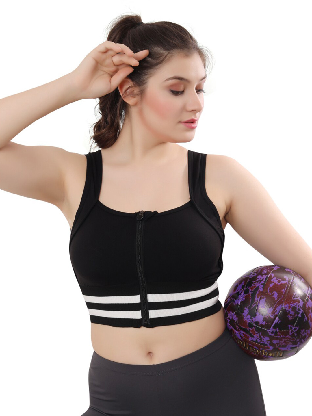 Buy Bella Voste Full Coverage Lightly Padded High Support Workout Bra ...