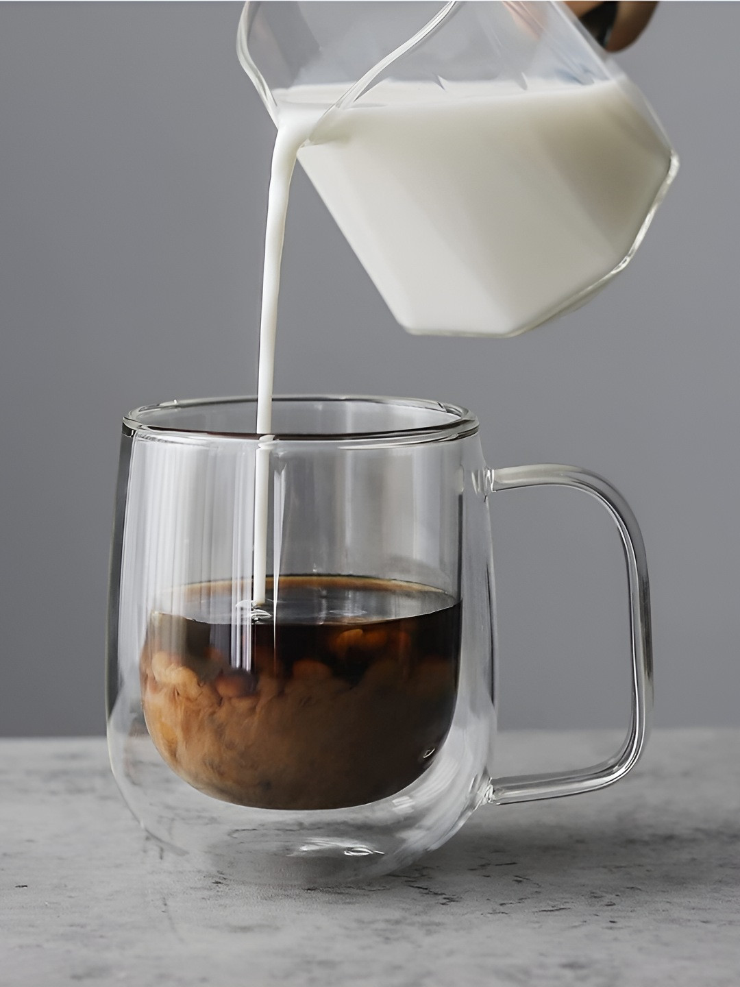 Buy P Plus International Transparent Glass Transparent Mugs With Bamboo ...