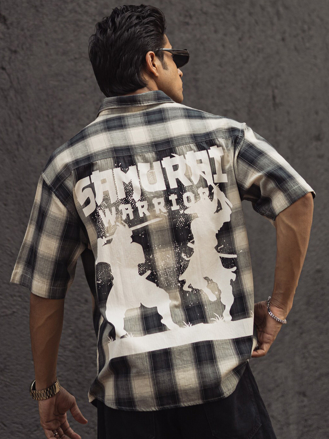 Buy Powerlook India Slim Tartan Checked Drop Shoulder Sleeves Cotton ...