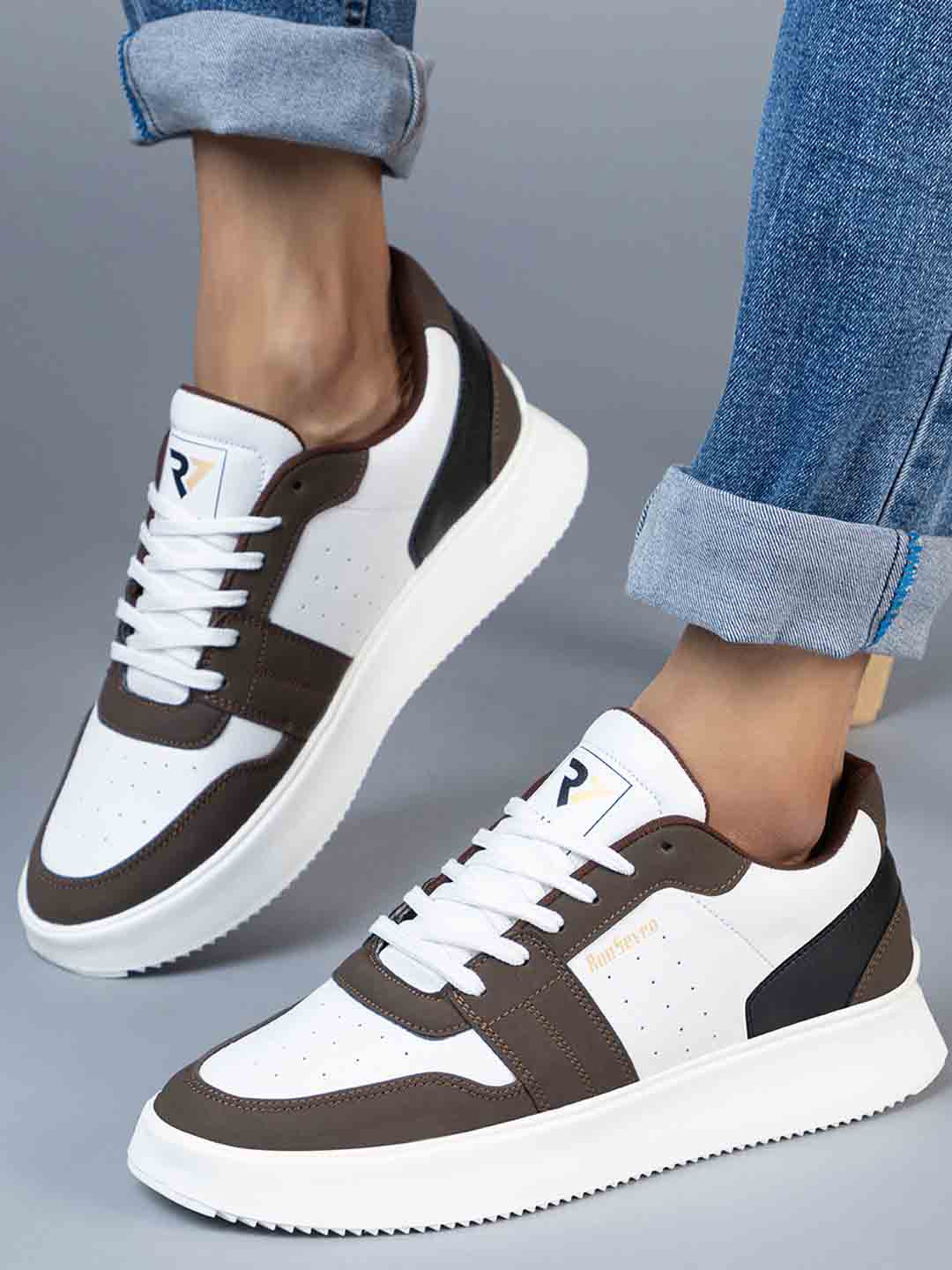 Buy RUN SEVEN Men Colourblocked Lace Up Sneakers - Casual Shoes for Men ...
