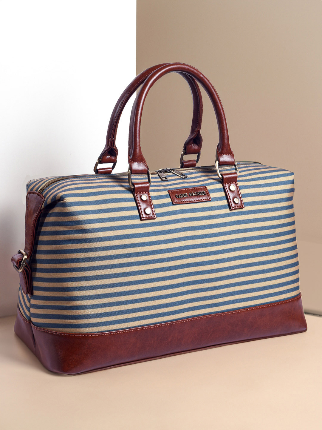 Buy Gauge Machine Olive Stripped Beach Duffle Bag - Duffel Bag for ...
