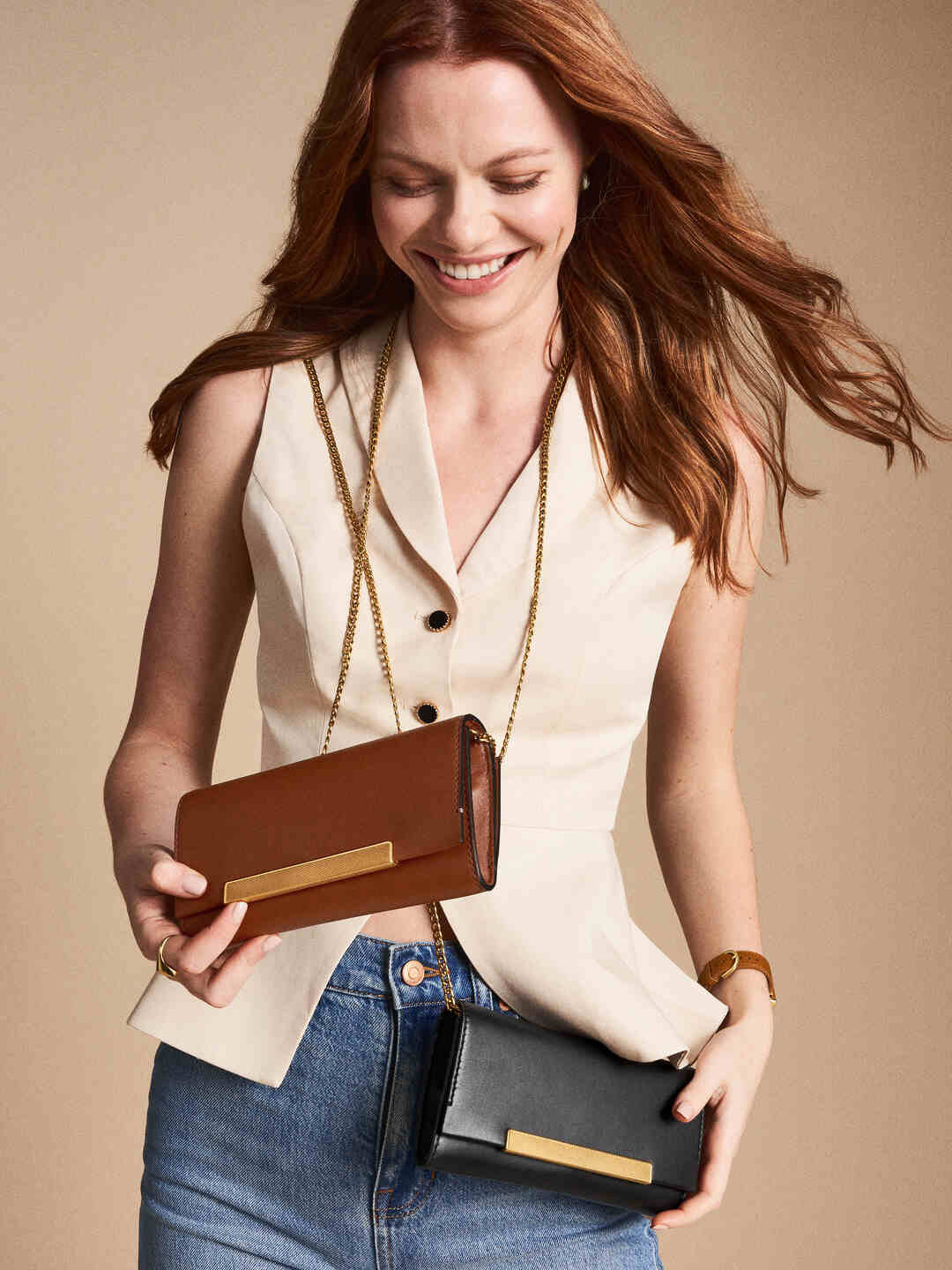 Buy Fossil Penrose Leather Structured Crossbody Bag - Handbags for ...
