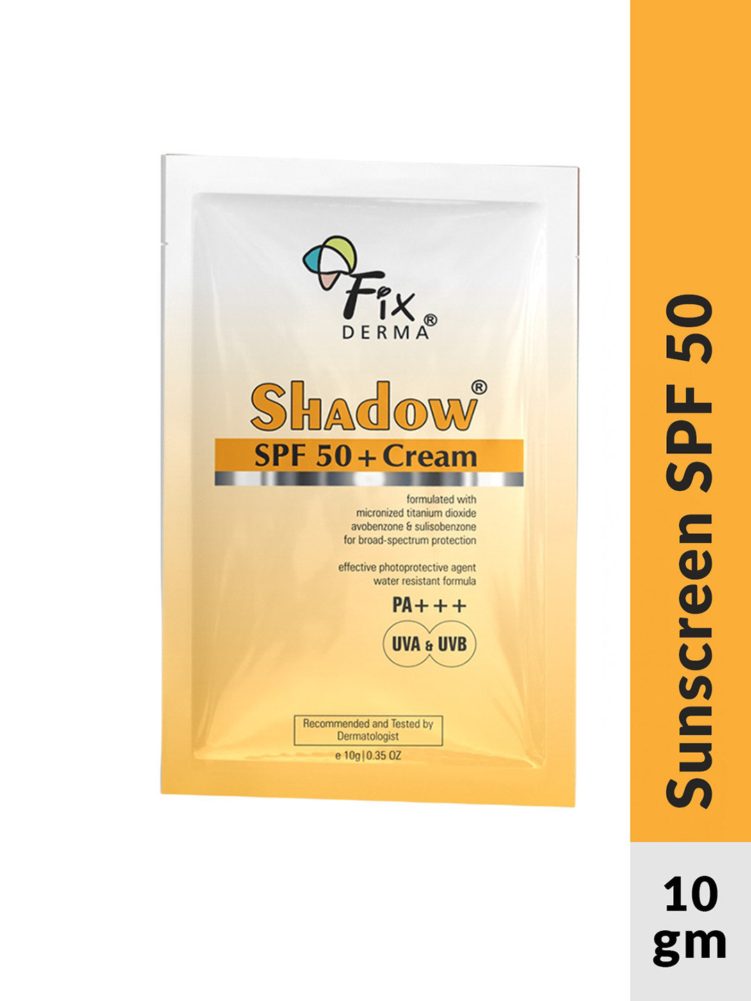 Buy FIXDERMA Shadow Sunscreen SPF 50+ Cream PA+++ 10g - Body Sunscreen ...