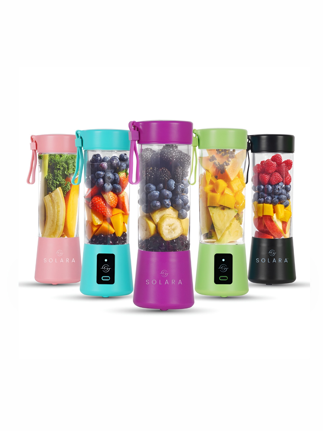 Buy Solara Purple Blendkwik Portable Blender 450 Ml - Hand Blender for ...
