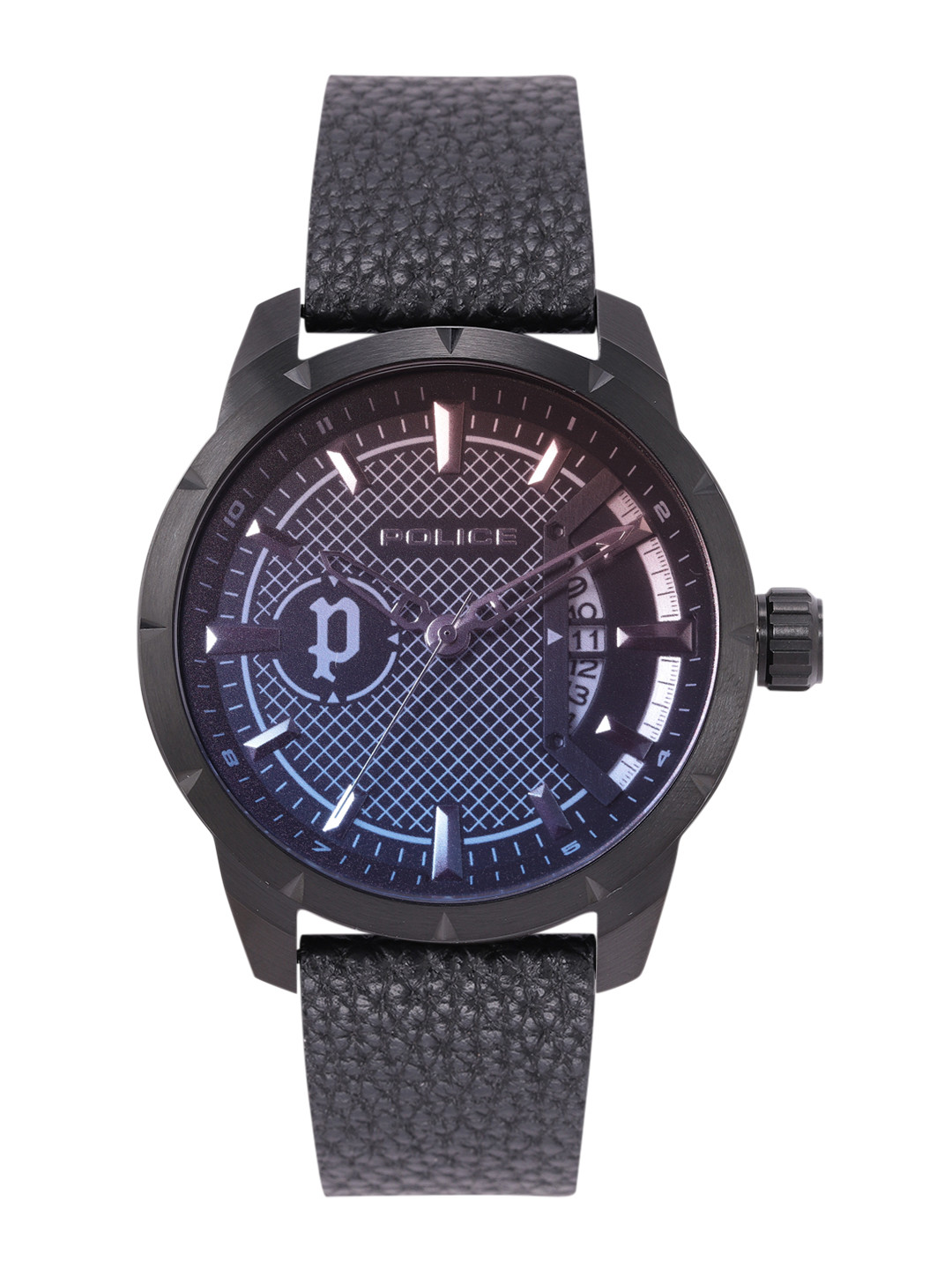 Buy Police Men Leather Analogue Watch NEPLPEWJB2226901 Grey - Watches ...