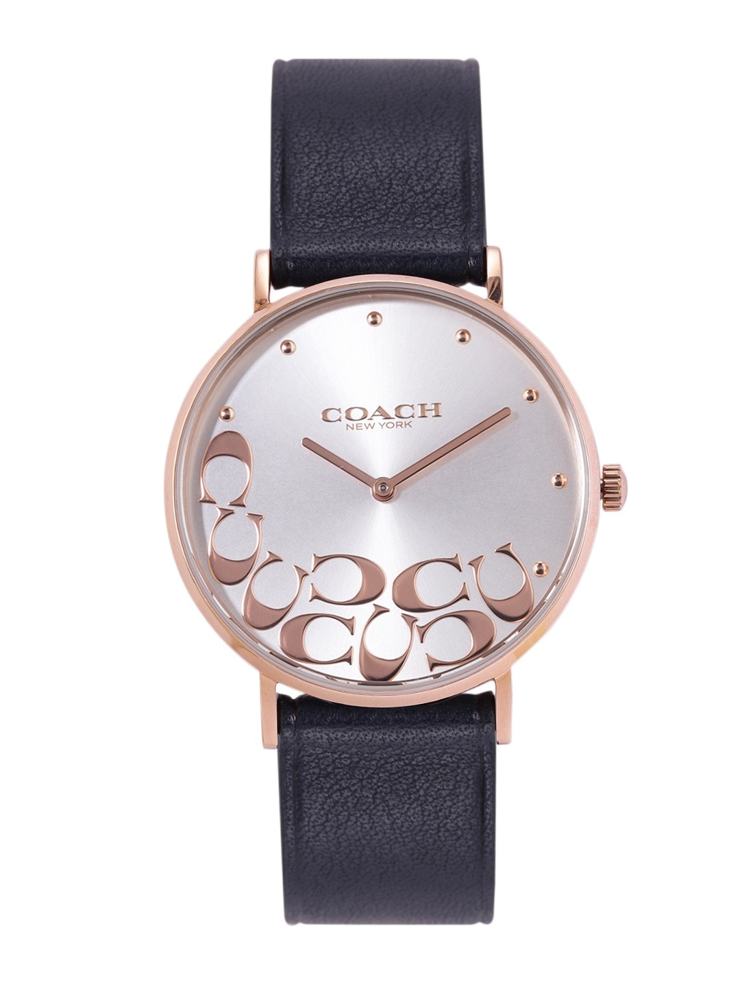 Buy Coach Women Printed Leather Analogue Watch NDCO14503802W Silver ...
