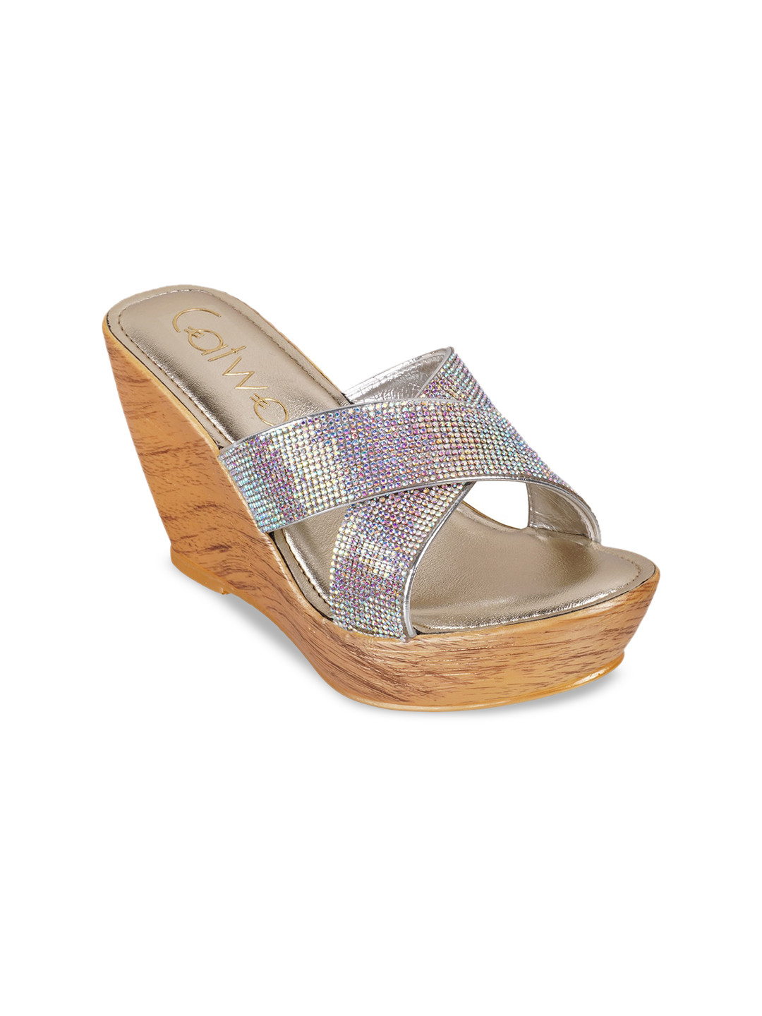 Buy Catwalk Embellished Wedge Heels - Heels for Women 29380104 | Myntra
