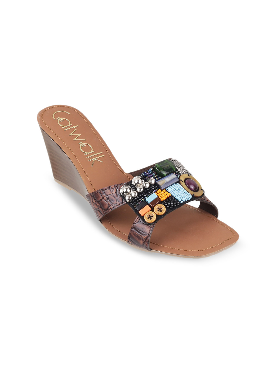 Buy Catwalk Embellished Wedge Heels - Heels for Women 29380178 | Myntra